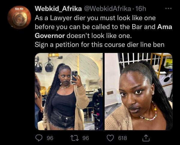 Call to the Bar on Hold, A Ghanaian YouTuber’s ( Ama Governor) Plight